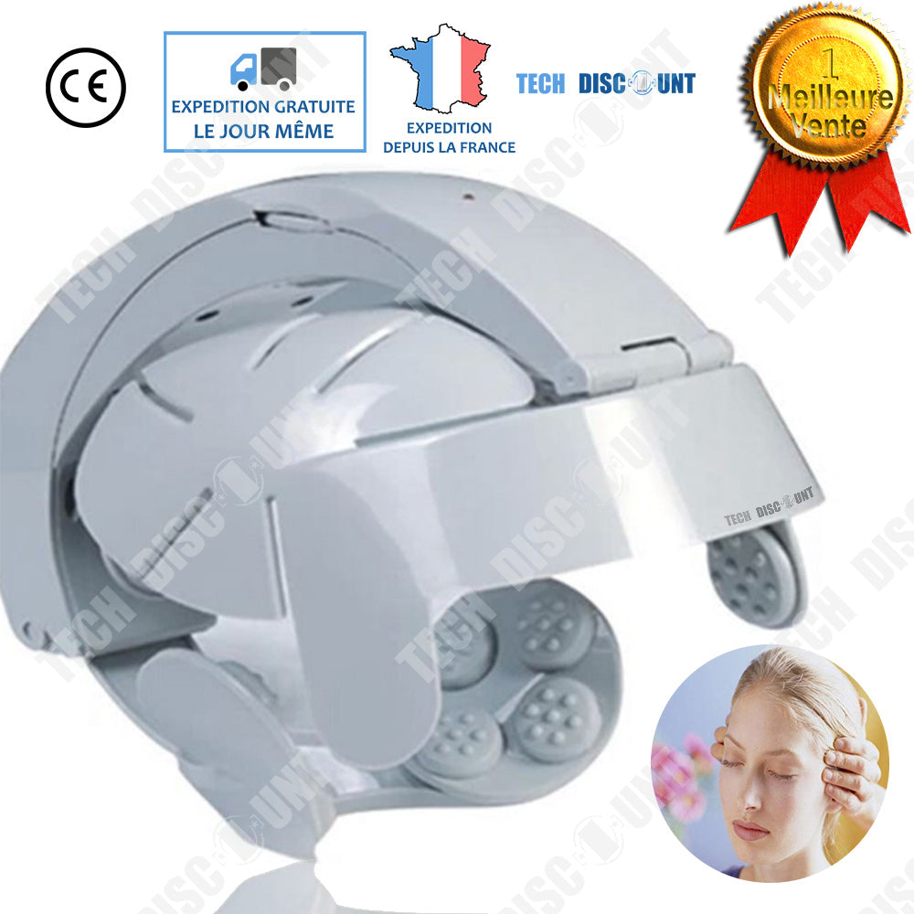 TD® casque de massage tête électrique cuir chevelu crânien cheveux mas ...